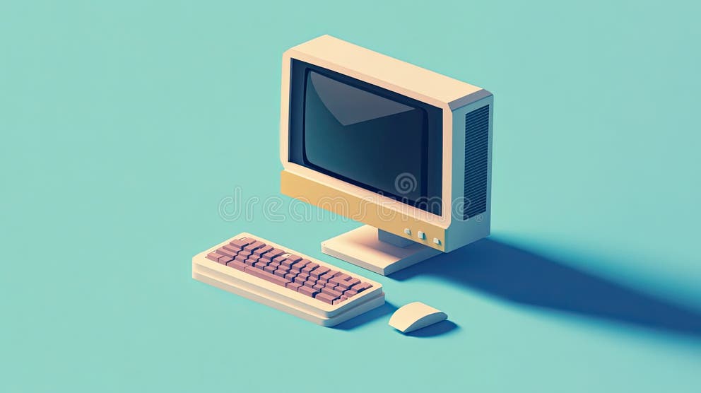 Hardware Scanning Desktop Computer Stock Illustration - Illustration of ...