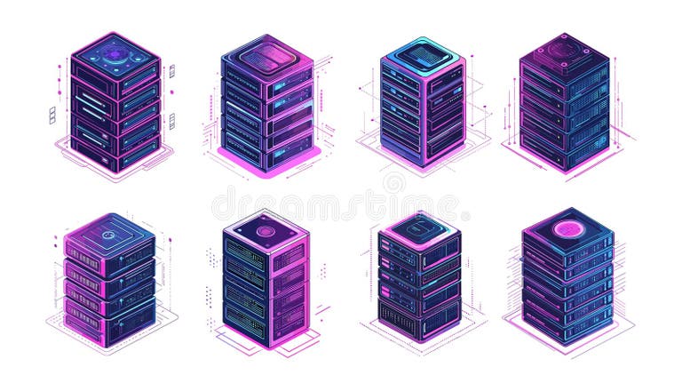 Computer Technology Isometric Stock Illustrations – 105,680 Computer ...