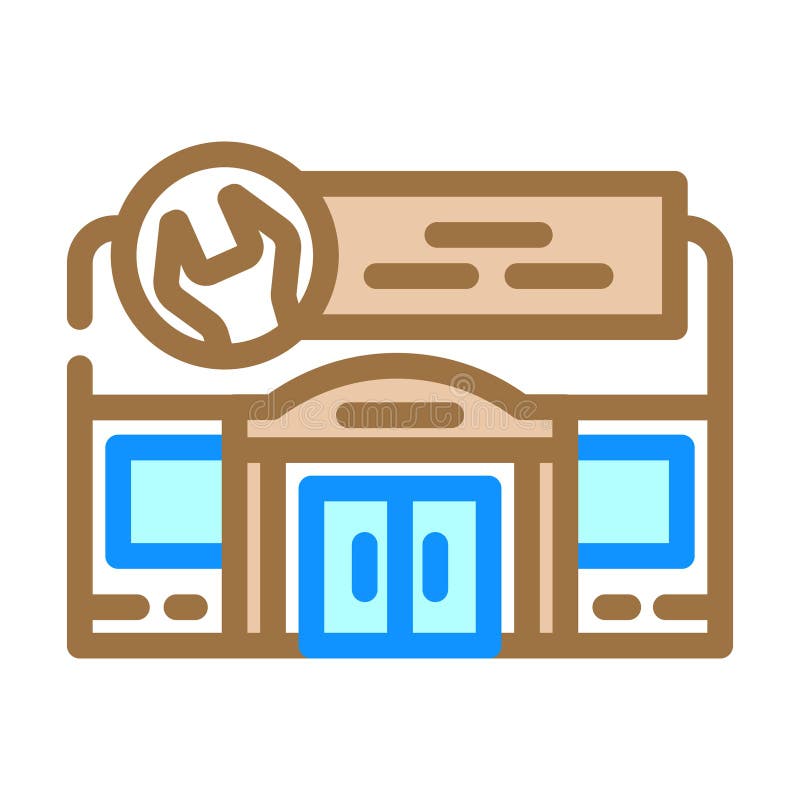 Hardware Shop Shop Color Icon Vector Illustration Stock Illustration ...