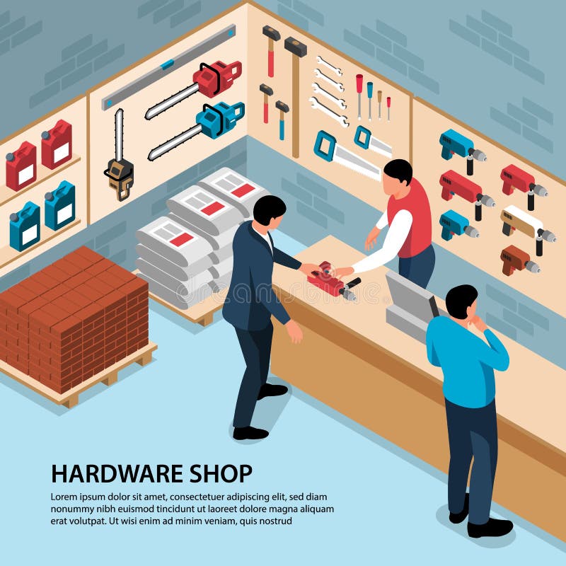Isometric Hardware Tools Stock Illustrations – 661 Isometric Hardware ...