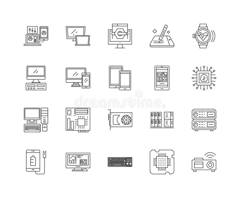 Hardware Shop Line Icons, Signs, Vector Set, Outline Illustration ...
