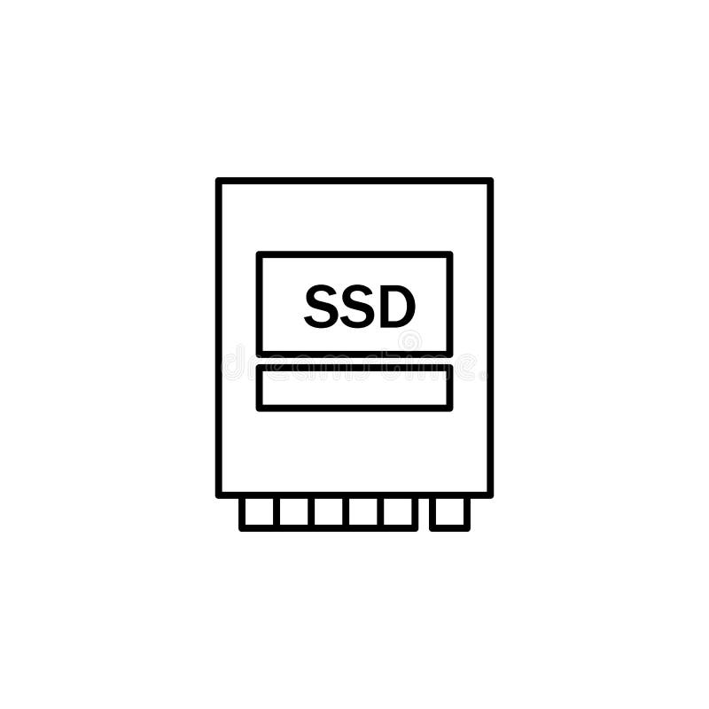 Hardware, SSD, Disk, Hard Icon. Simple Thin Line, Outline Vector of ...