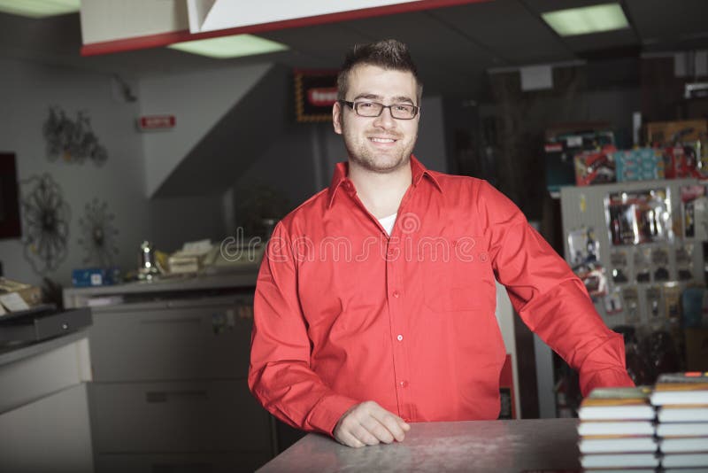 Hardware store employee stock image. Image of occupation - 50822425