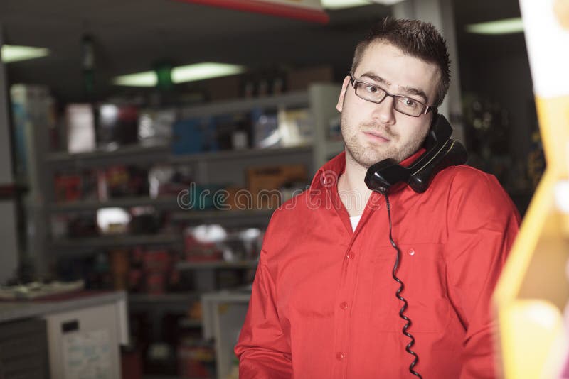 Hardware store employee stock image. Image of equipment - 50822453