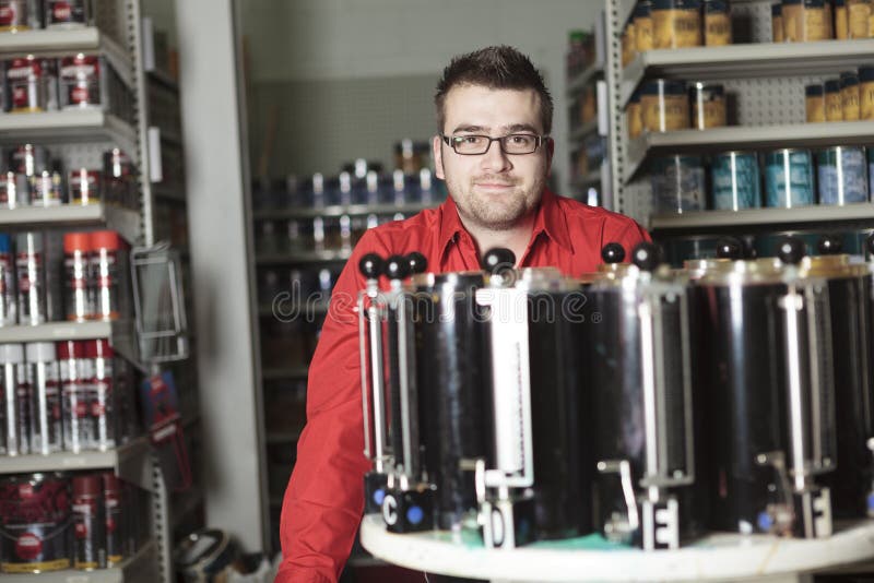 Hardware store employee stock image. Image of caucasian - 50822495