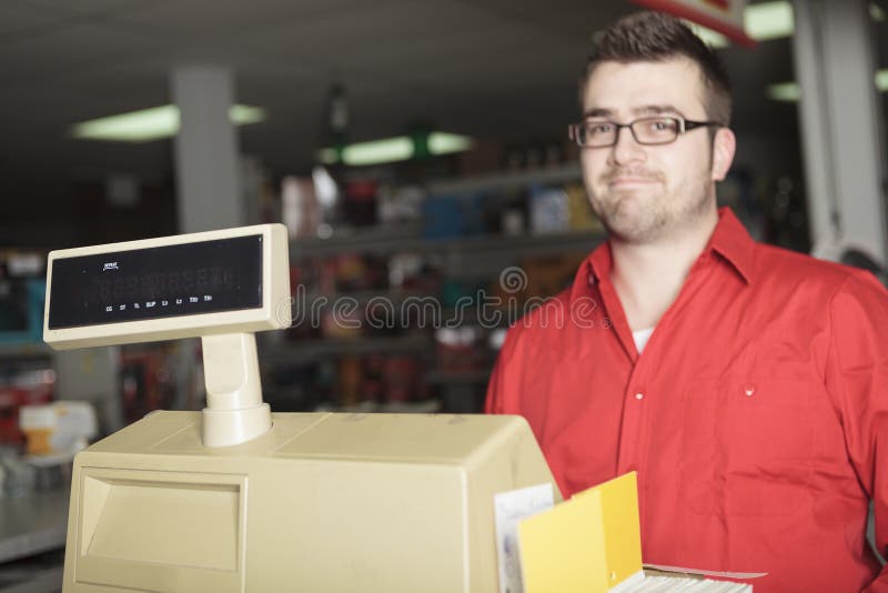 Hardware store employee stock image. Image of employee - 50822487