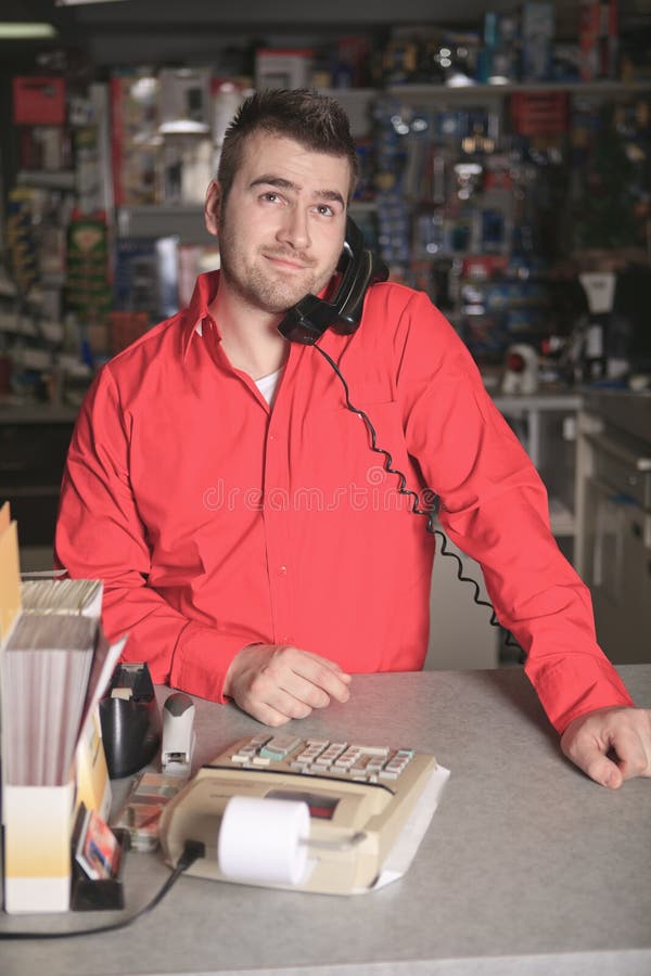 Hardware store employee stock image. Image of employee - 50822487