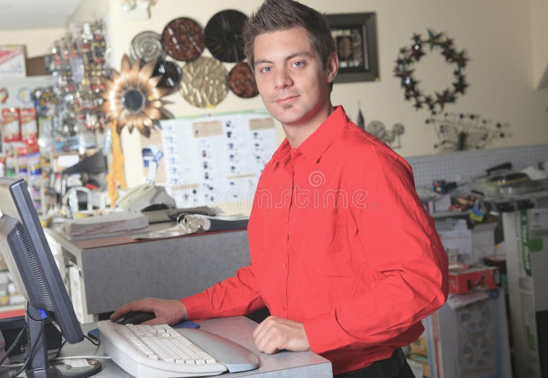 Hardware store employee stock photo. Image of retail - 51247642