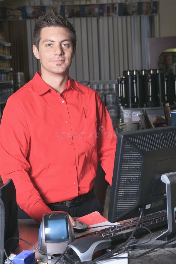 Hardware store employee stock image. Image of hardware - 51247639
