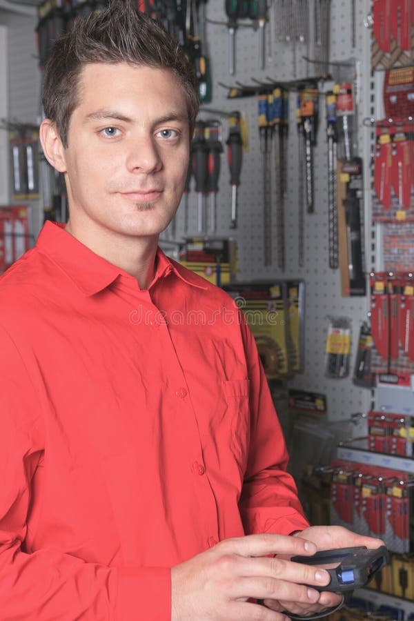 Hardware store employee stock image. Image of store, hardware - 51247691