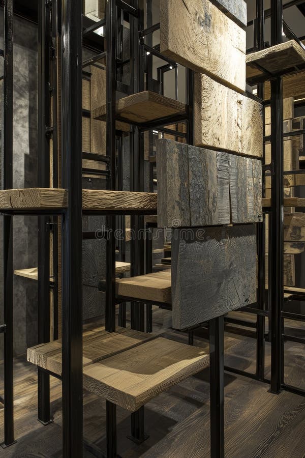 Hardware Store Shelves Display Laminate Flooring Samples Stock Photo ...