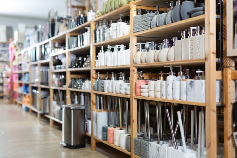 Hardware Store Shelves Filled with Deodorants for Bathroom Stock Image ...