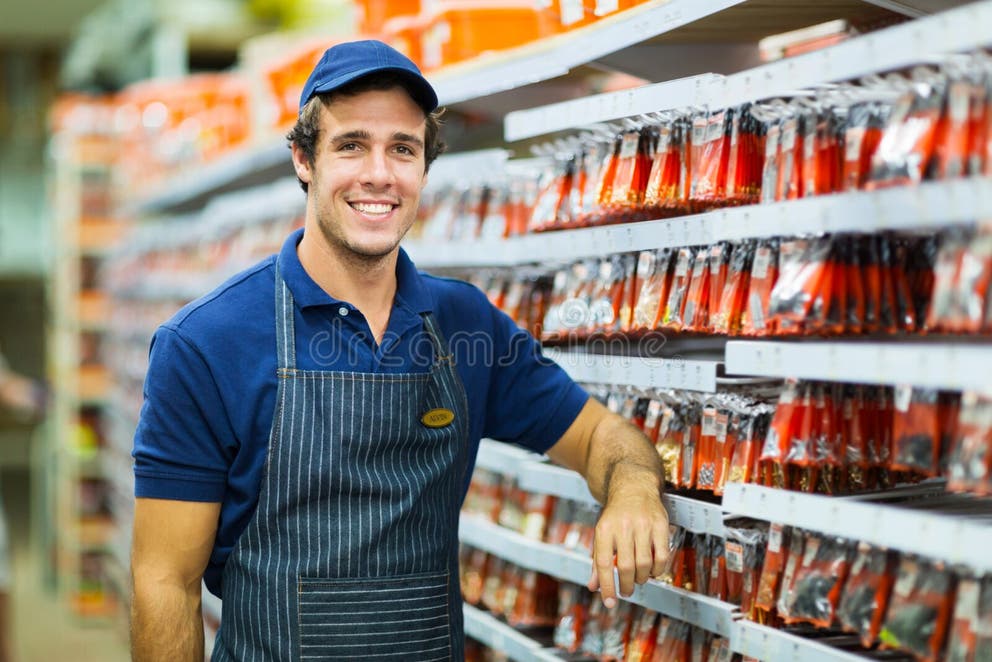 Hardware store worker stock photo. Image of clerk, good - 41255452