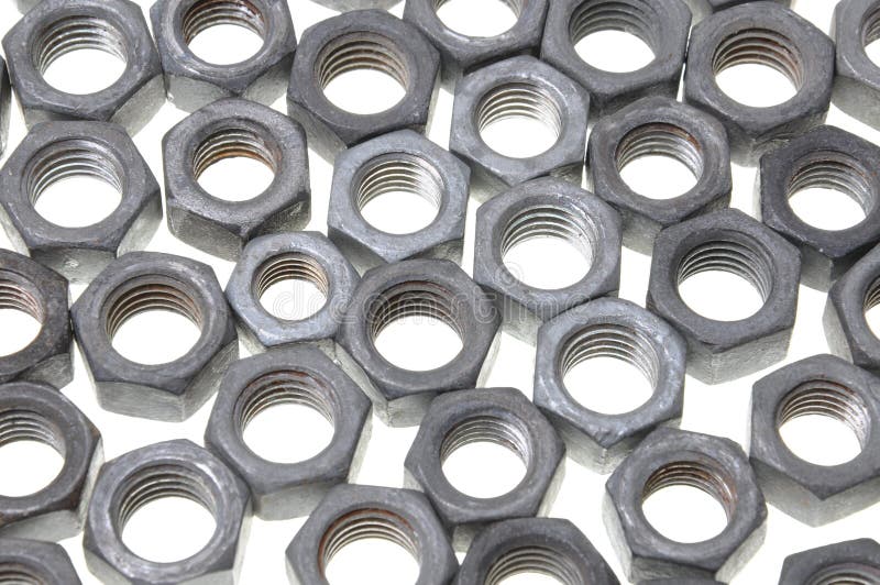 Threaded bolt with a nut stock photo. Image of abstract - 24438256