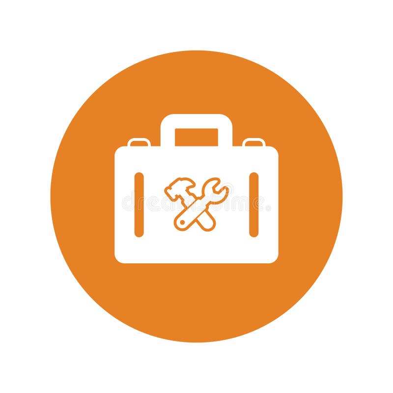Hardware, Toolbox Icon / Orange Vector Stock Vector - Illustration of ...