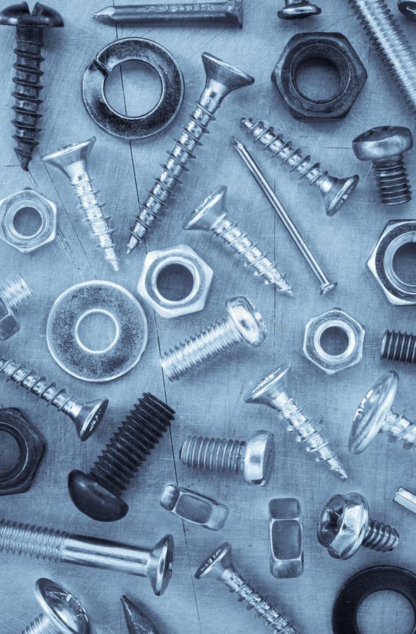 Old Metal Bolt and Head Tool Isolated at White Background Stock Photo ...