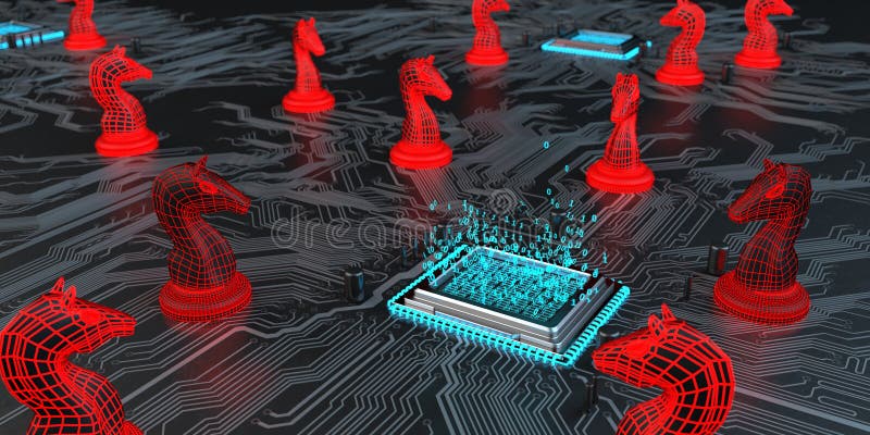 Hardware Trojan Infection stock illustration. Illustration of hardware ...