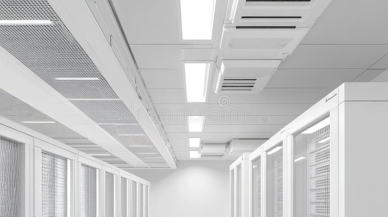 Hardware white data center stock illustration. Illustration of ...