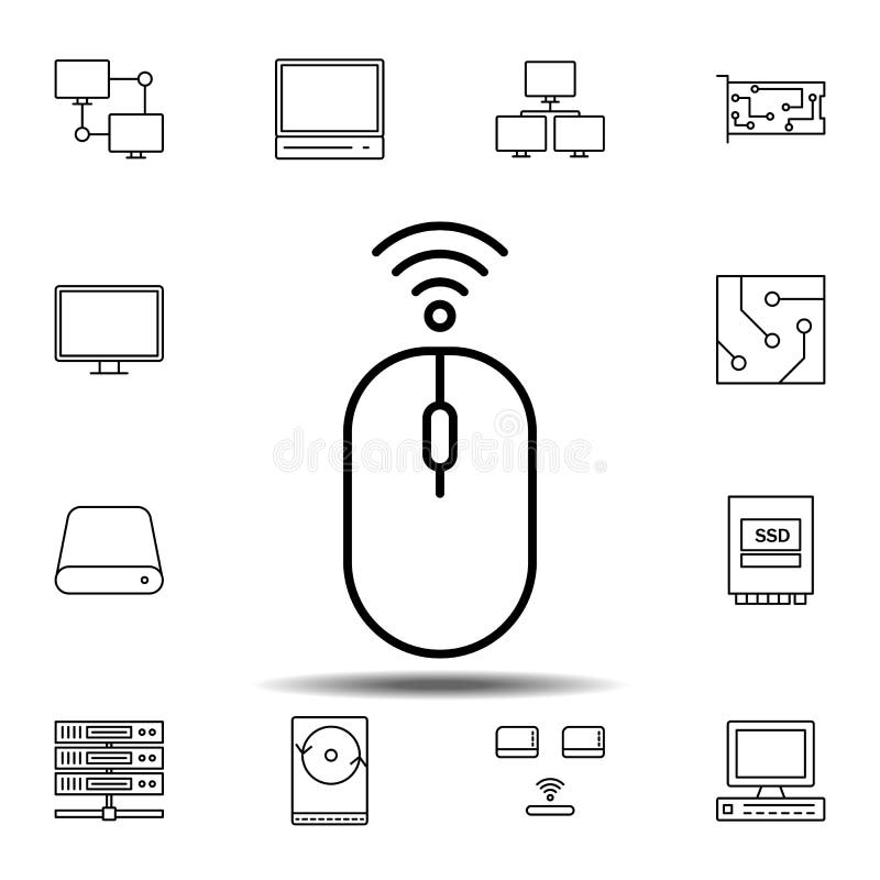 Hardware, Mouse, Pc Icon. Simple Thin Line, Outline Vector of Hardware Icons for UI and UX ...