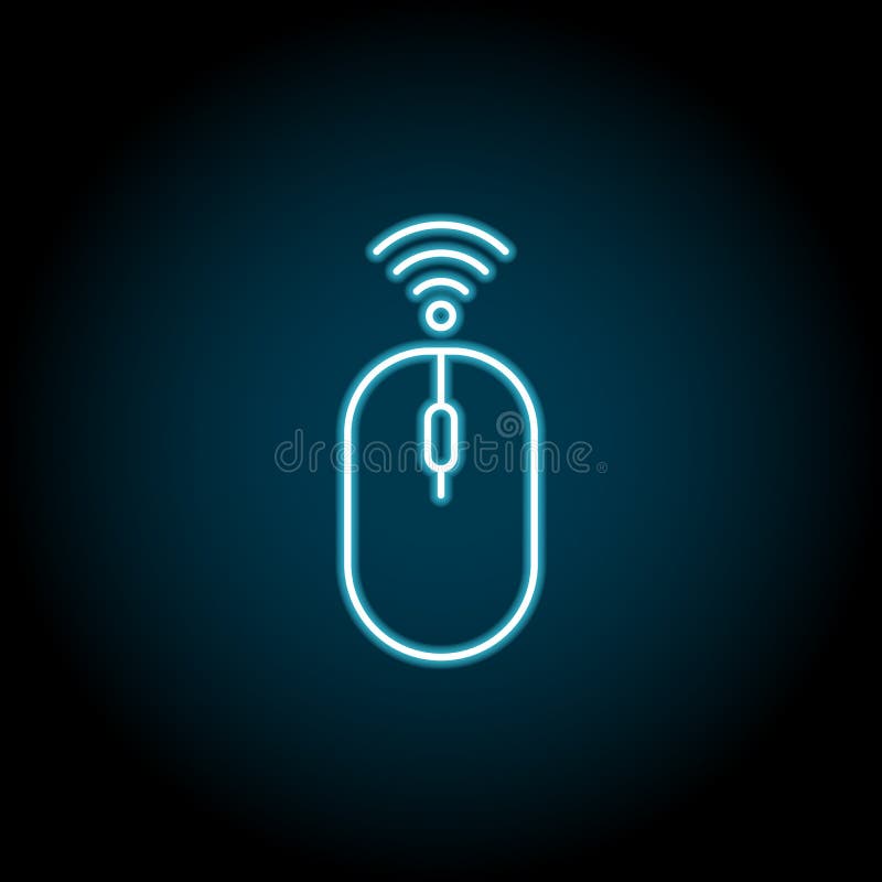 Pc Mouse Neon Icon. Simple Thin Line, Outline Vector of Computer Parts ...