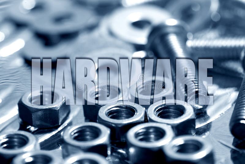 Large Group of Metallic Equipments on Display in Hardware Store Stock ...