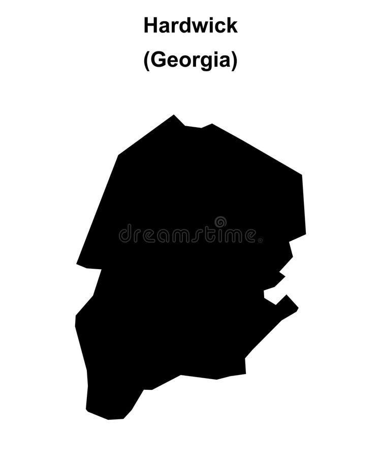 Hardwick outline map stock vector. Illustration of boundary - 387022643