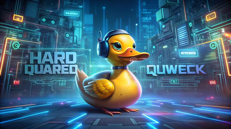 Hardwired Quack. the Cyberpunk Exploits of a Techno Duck / Background Stock Illustration ...