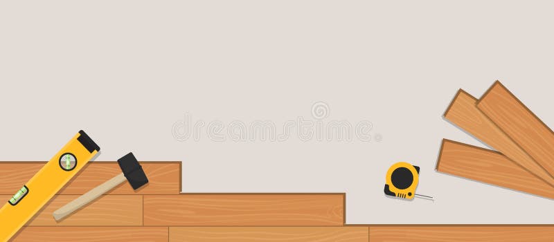 Hardwood Flooring Professional Installation Service Stock Vector ...