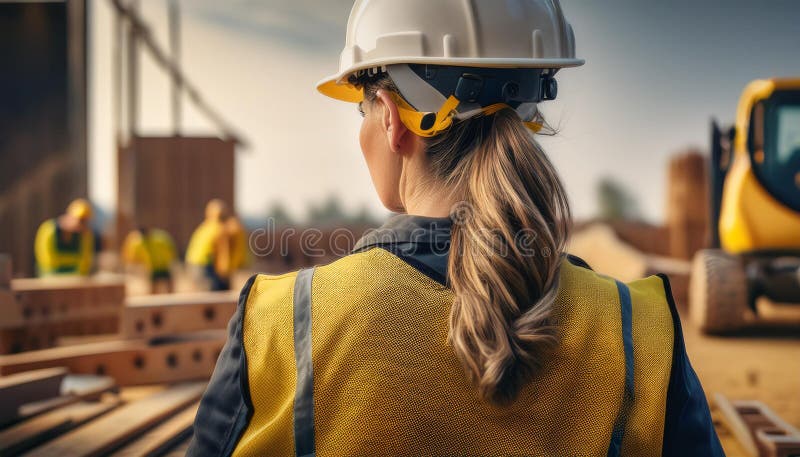 Hard Workers Involved in Construction Activities Stock Illustration ...