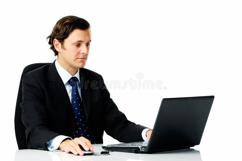 Diligent young man stock photo. Image of suit, fellow, horizontal - 621436