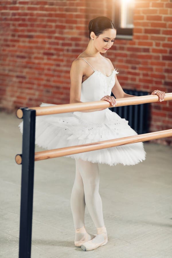 Hardworking Dancer Performing the Fifth Position in Fron of the Stock ...