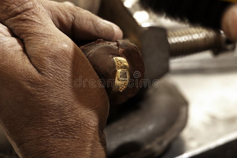 Goldsmith and diamond ring stock photo. Image of eastern - 4569486