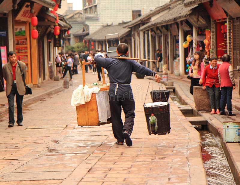 Chinese Traditional Village Lifestyle Chengdu China Editorial ...