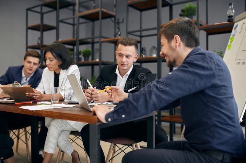 Hardworking Managers Taking Part in the Meeting Stock Photo - Image of ...