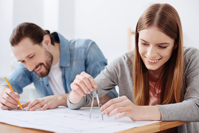 Hardworking Persistent Colleagues Excited about Their New Task Stock ...