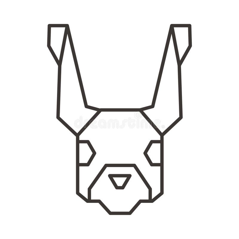 Hare Head. Vector Illustration Decorative Design Stock Vector ...