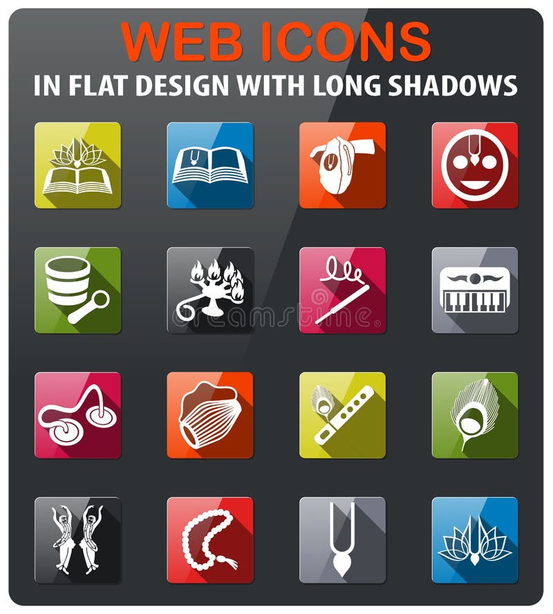 Hare krishna icon set stock illustration. Illustration of decoration ...