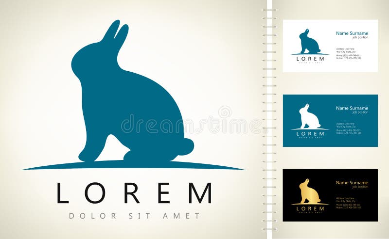 Hare logo vector stock vector. Illustration of drawing - 118871188