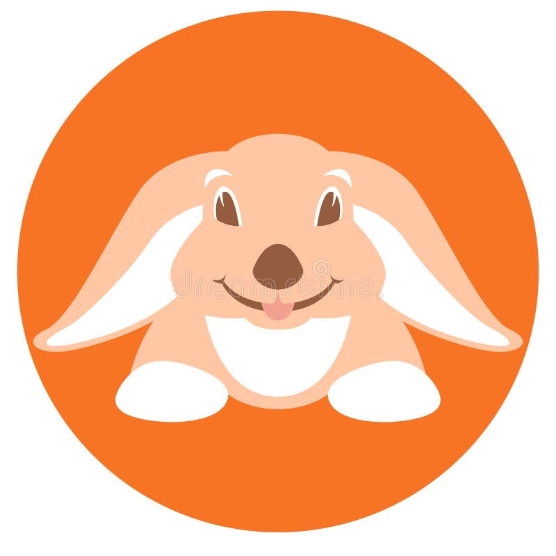 Hare Rabbit Vector Illustration Flat Style Front Side Stock Vector ...