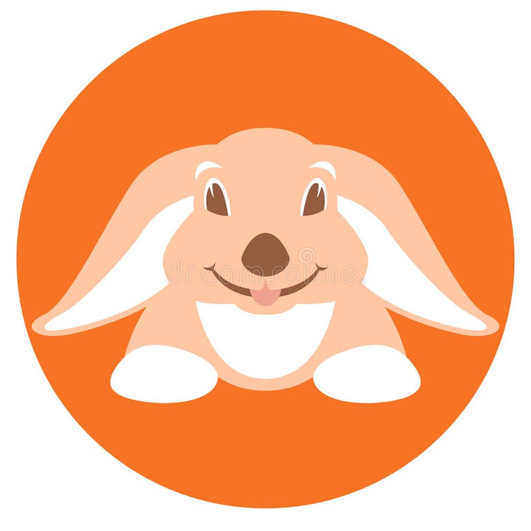 Hare Rabbit Vector Illustration Flat Style Front Side Stock Vector ...