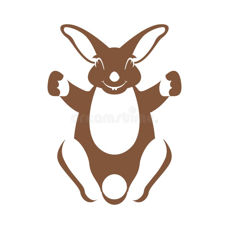 Hare Rabbit Vector Illustration Flat Style Front Side Stock Vector ...