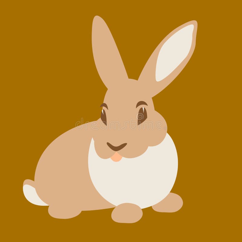 Hare Rabbit Vector Illustration Flat Style Front Side Stock Vector ...