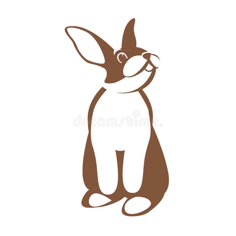 Hare Rabbit Vector Illustration Flat Style Front Side Stock Vector ...