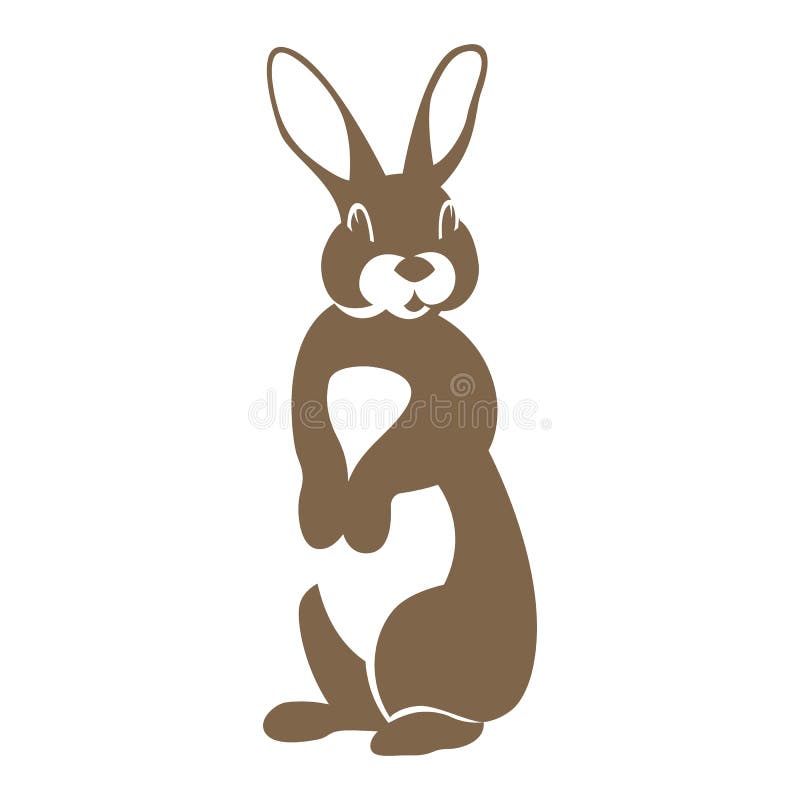 Hare Rabbit Vector Illustration Flat Style Front Side Stock Vector ...
