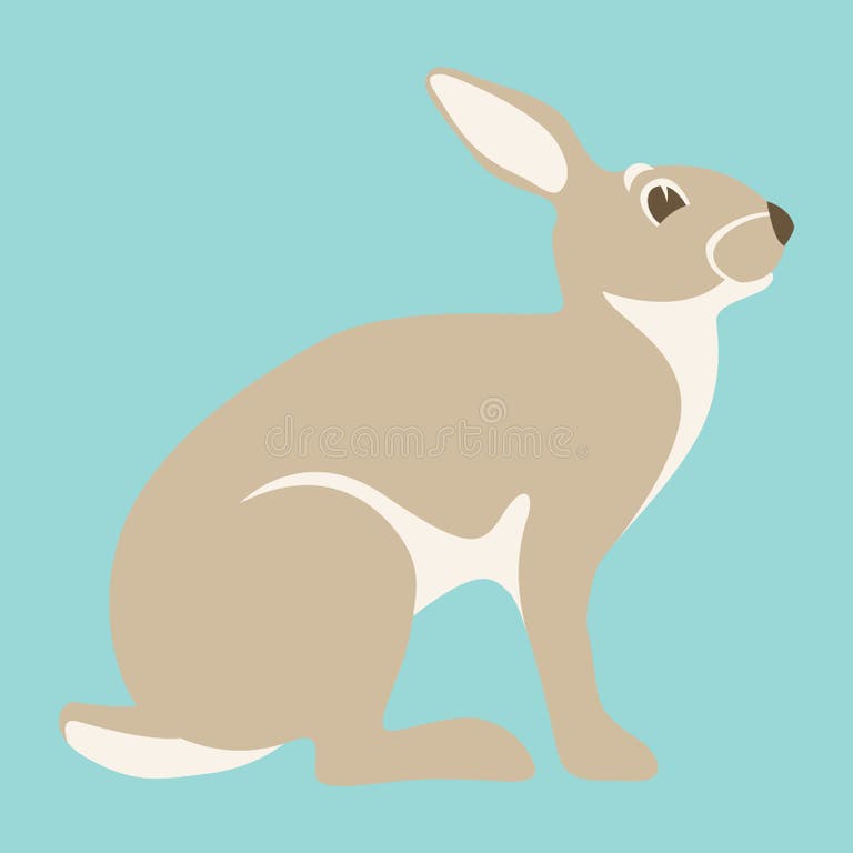 Hare Rabbit Vector Illustration Flat Style Profile Stock Vector ...