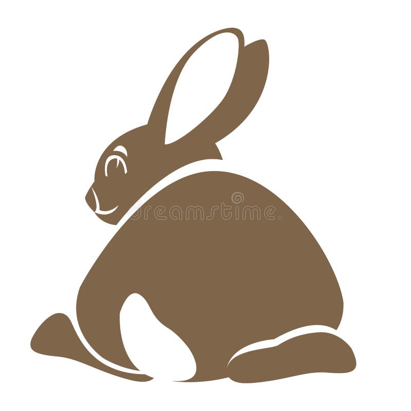 Hare Rabbit Vector Illustration Flat Style Front Side Stock Vector ...