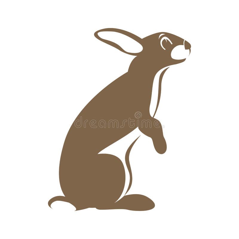 Hare Rabbit Vector Illustration Flat Style Profile Stock Vector ...