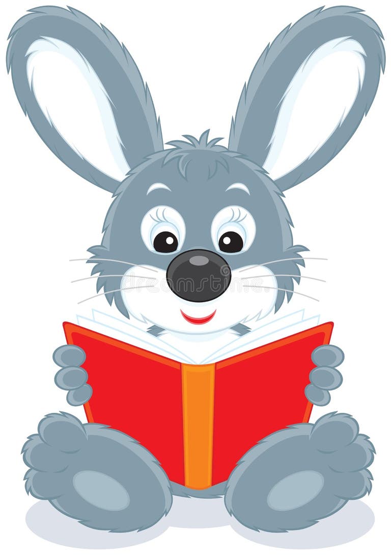 Cartoon Rabbit Reading Book Stock Illustrations – 735 Cartoon Rabbit ...