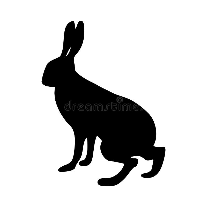 Hare Silhouette stock vector. Illustration of icon, easter - 214080703