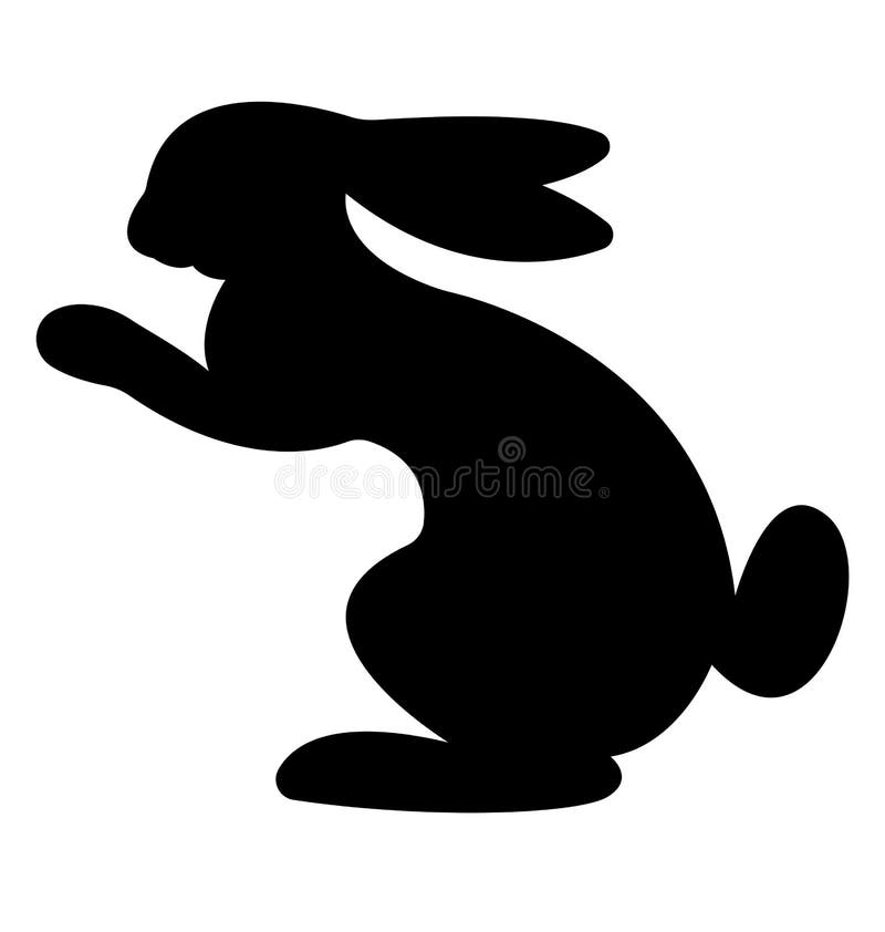 Hare Silhouette. stock vector. Illustration of symbol - 77400738